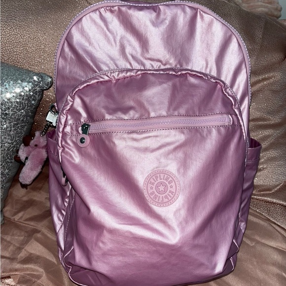 Kipling | Bags | Kipling Metallic Lilac Pink Backpack Extra Large 7 ...